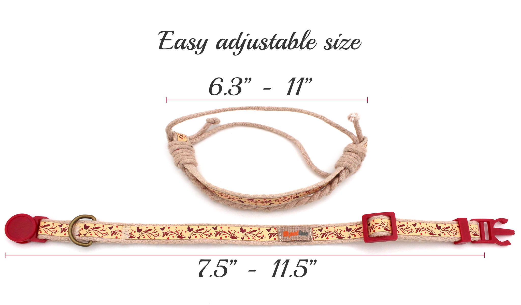 Stylish red cat collar in unique design for the modern cat with friend ...